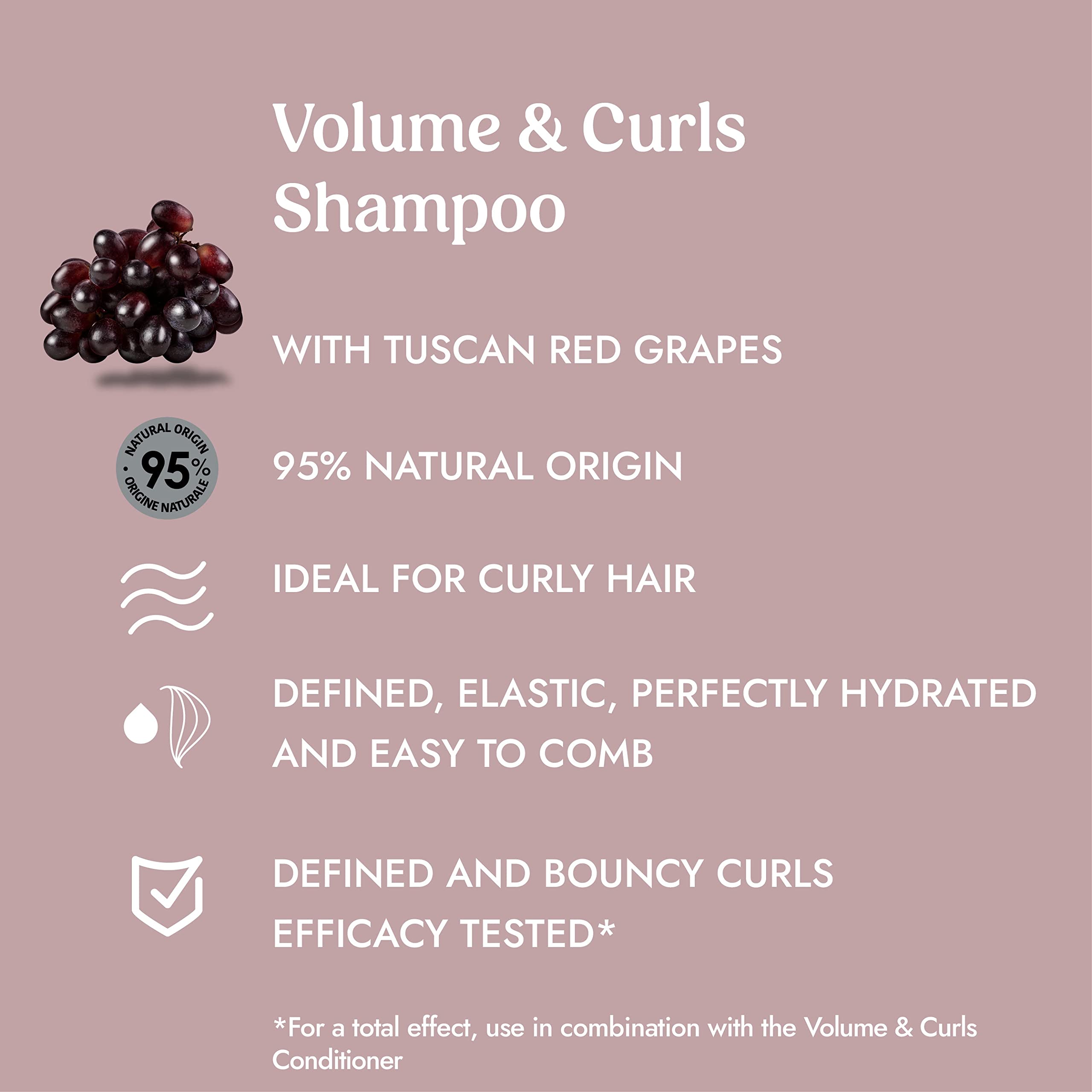Itinera Tuscan Vineyards Gift Box with Volume & Curls Shampoo & Conditioner (2 x 12.51 fl oz) - For Curly Hair - Vegan Friendly - 95%+ Natural Origin Ingredients
