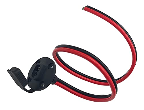 Halokny 10AWG Solar SAE Socket sidewall Port, 2 Feet SAE Solar Quick Connect Panel Flush Mount Plug Cable, Weatherproof SAE Extension Cable, with 4 Screws, for Automobile and Solar Panel