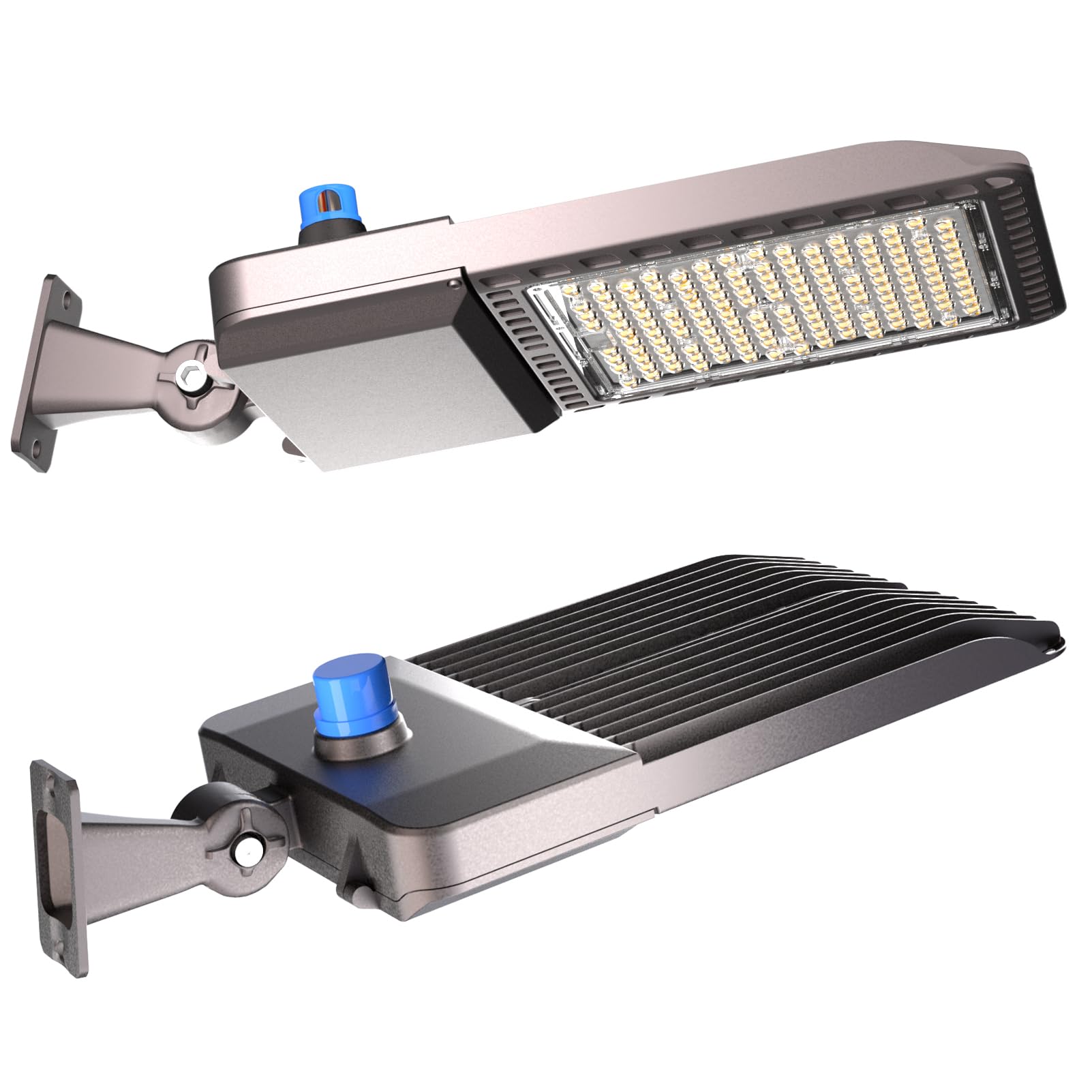 Lightdot 600W LED Parking Lot Lights 90000lm (Eqv.2400W MH/HPS) 5000K Daylight Led Parking Lot Lighting with Photocell & Arm Mount (Coverage: 66~130Ft at Height:30~60Ft)-2Pack