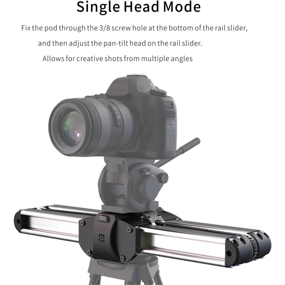 Fiil Zeapon Micro 2 Portable Camera Rail Slider, Travel Distance 54cm/21in, Consistency Speed, Carry Bag included - Bundle with Low Profile Mount Easy Lock 2 with Ball Head, Max.Payload 8kg/18lb
