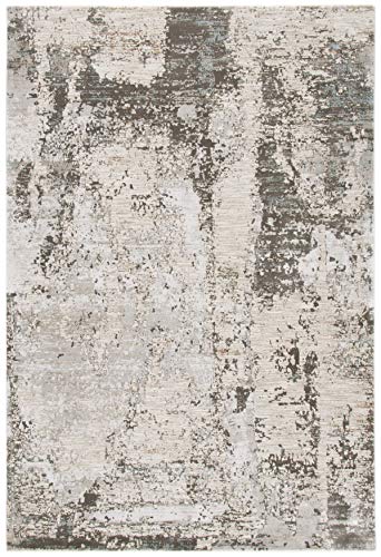 SAFAVIEH Valencia Collection Area Rug - 5' x 8', Light Sage & Grey, Boho Chic Distressed Design, Non-Shedding & Easy Care, Ideal for High Traffic Areas in Living Room, Bedroom (VAL534W)