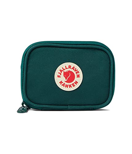 FjƤllrƤven Kanken Card Wallet for Men, and Women - Zippered Compartment with Interior Coin Pocket, Exterior Sleeve, and Durable Design Arctic Green One Size One Size