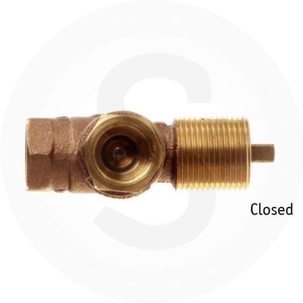 Hearth Products Controls HPC Fire 1/2-Inch Angled Gas Fire Pit Shut Off Valve Kit (MAFB), Flat Black Flange and Key