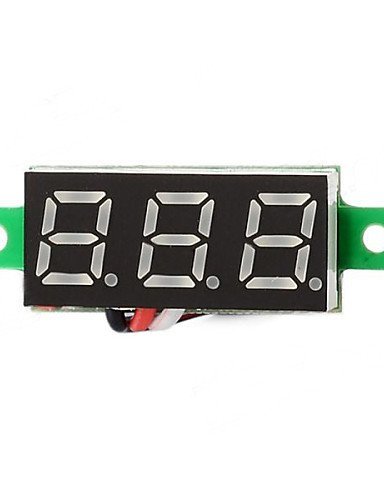MCIGICM Voltage Tester, 2.5V-30V Mini Digital DC Voltmeter with 0.28 inch LED Display (5 Pcs)