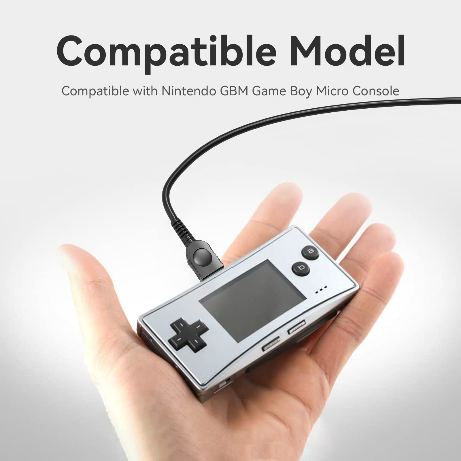 Gameboy Micro Charger, 4-Feet GBM USB Power Supply Cable Cord for Nintendo Game Boy Micro Console Ullnosoo