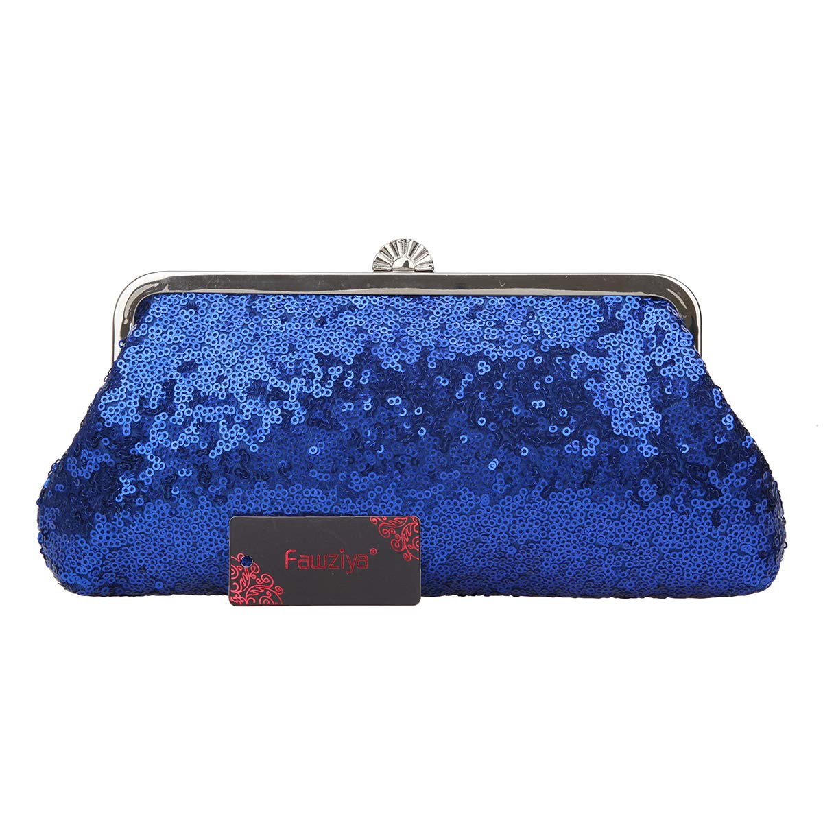 Fawziya Satin Clutch Pleated Dressy Handbags For Evening-Blue
