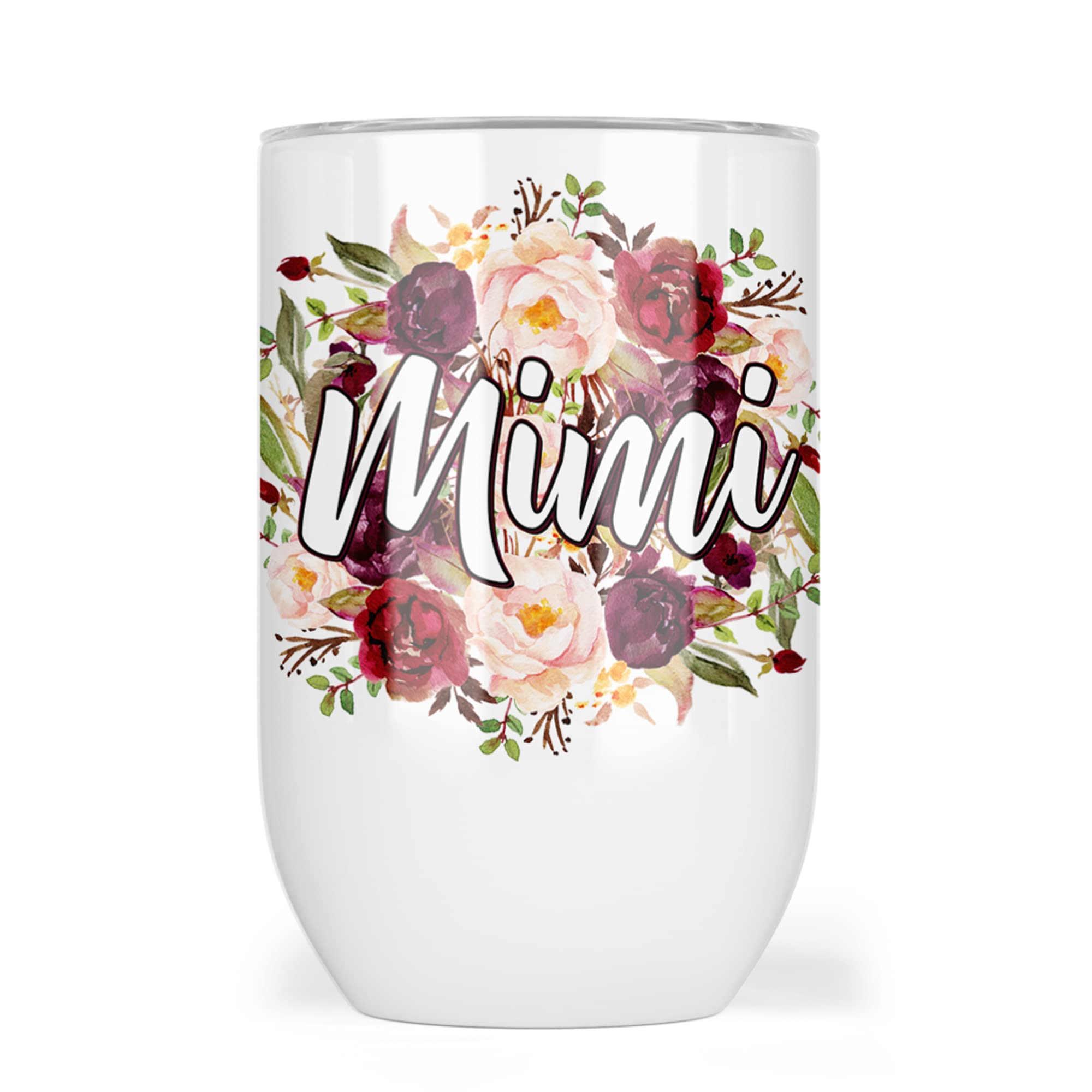 Floral Mimi Wine Tumbler - Mimi Wine Travel Tumbler
