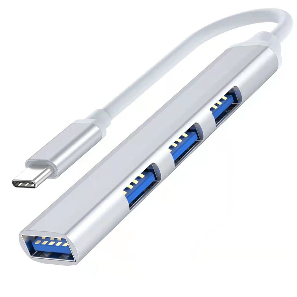 USB C Hub, Aluminum Type C Hub with 4 USB 3.0 Ports USB Expander USB Splitter for MacBook Pro 2018/2017, ChromeBook, XPS, Galaxy S9/S8, and More