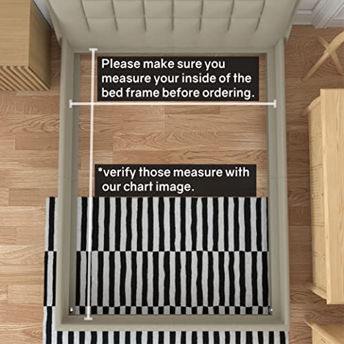 Treaton 0.68-Inch Vertical Mattress Support Wooden Bunkie Board/Bed Slats, Queen, Beige