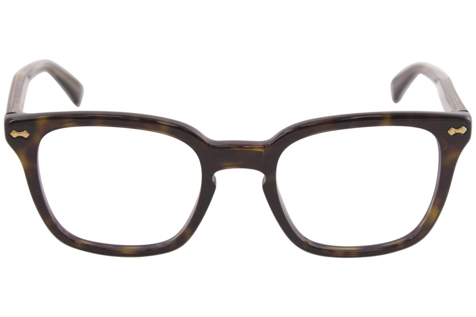 Gucci 0184O 002 Havana Plastic Square Eyeglasses 50mm