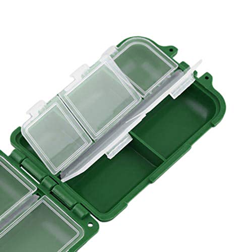Ice Plate Waterproof Fishing Case Box Compartments With10 Storage Tackle Fishing