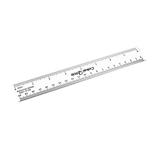 uxcell Straight Ruler Measuring Tool 20cm 8 Inch Metric Inch Plastic for Engineering Office Architect and Drawing