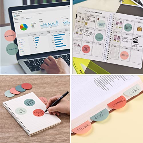 Mr. Pen- Transparent Sticky Notes, 200 Pcs, Pastel Colors, Round Translucent, See Through Bible Sticky Notes