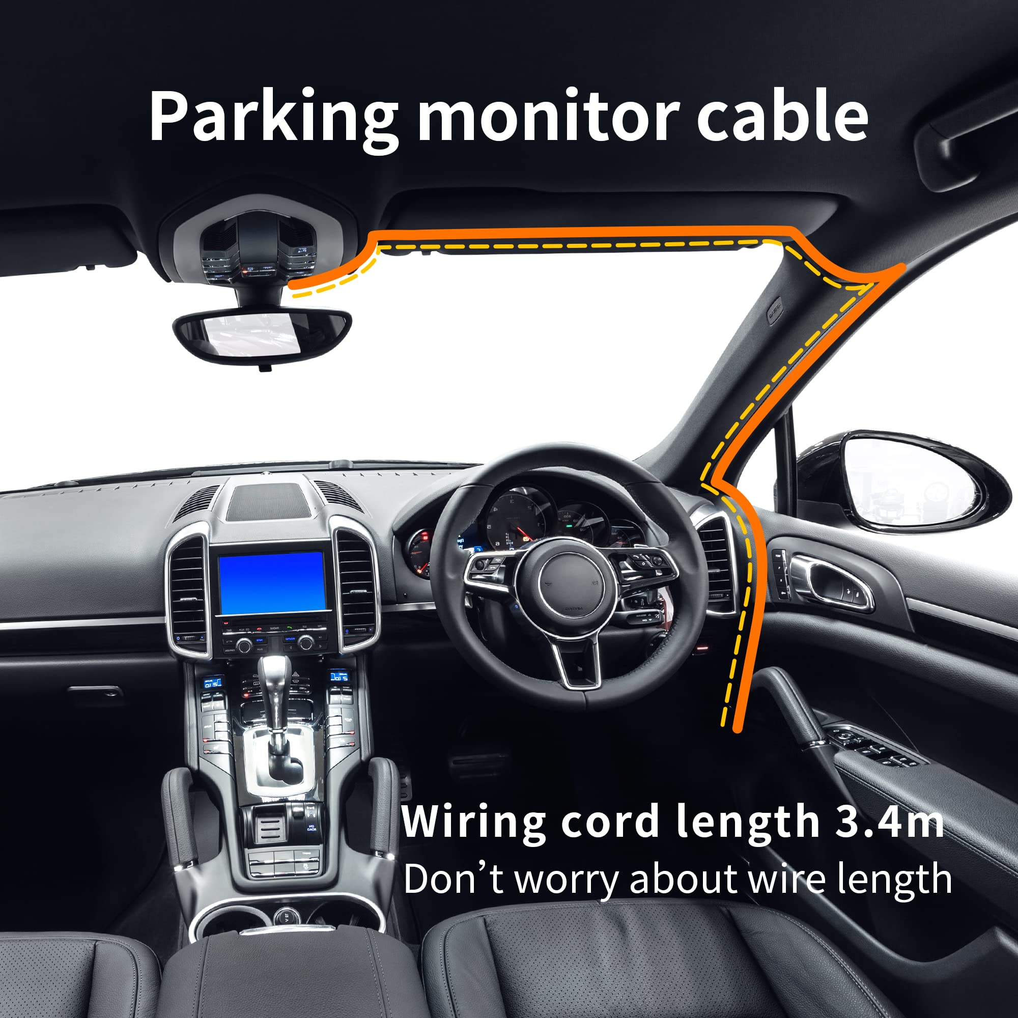KAWA Dash Cam Hardwire Kit, Copatible with D6 Dash Cam, Micro USB 11ft Hard Wire Kit for Dash Camera, Converts 12V-24V to 5V, 24H Parking Monitor Mode, Low Voltage Protection(Not Compatible with D8)