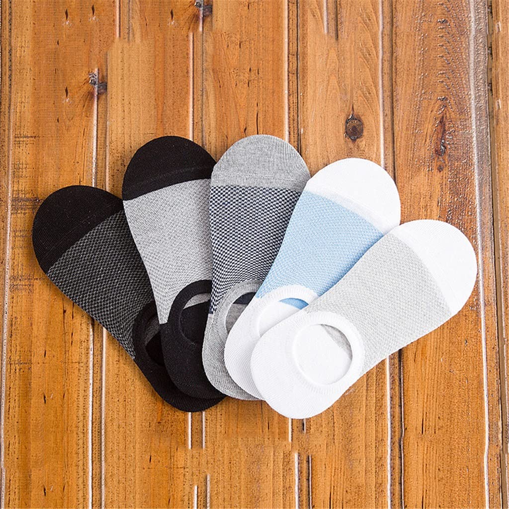 GPPZM 5 Pairs/lot Men Summer Socks Cotton Boat Socks Male Mesh Socks