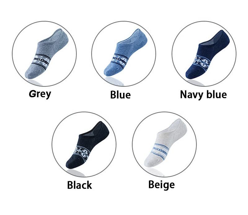 GPPZM Men's Boat Socks Cotton Summer Shallow Mouth Trend Male Socks 5 Pairs