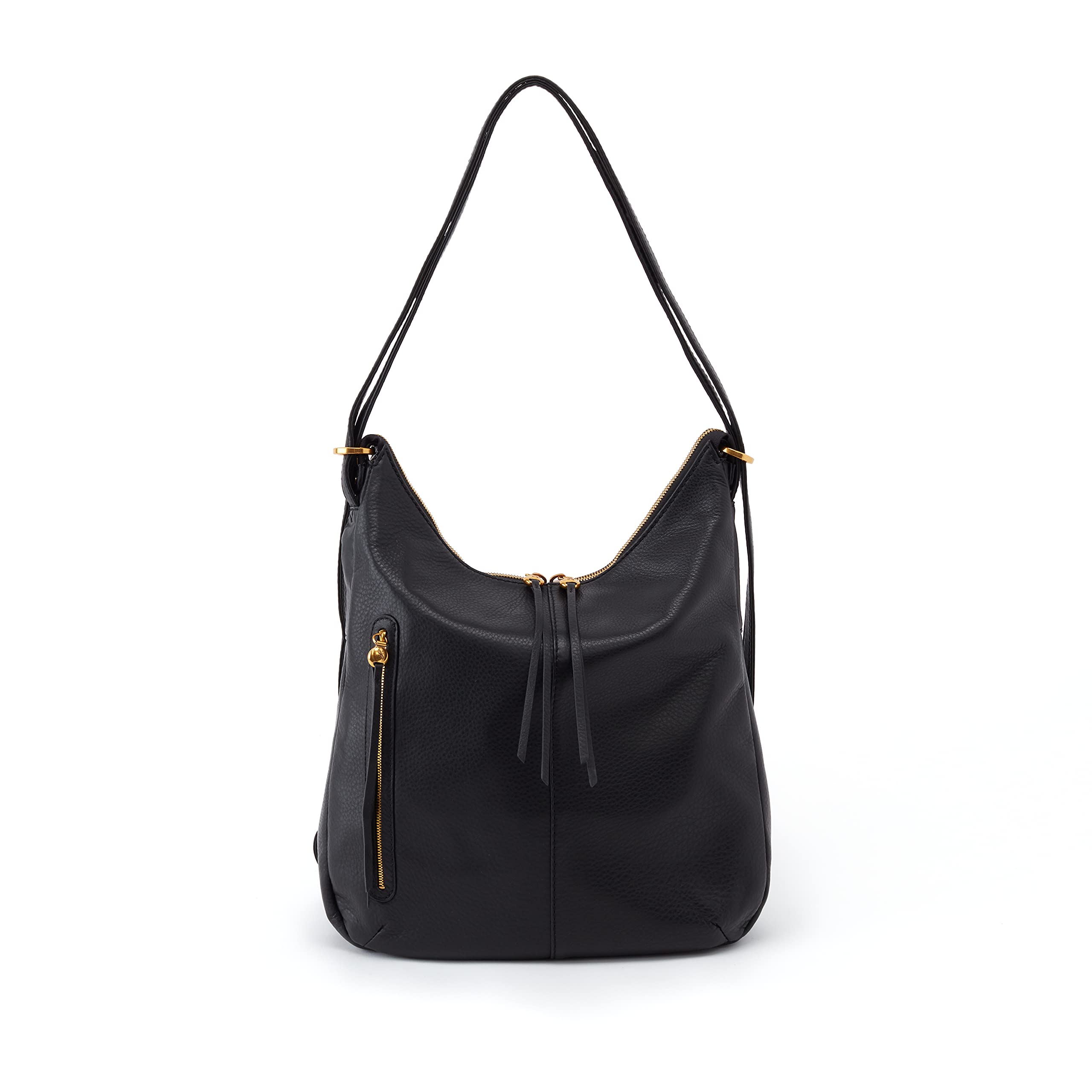 HOBO Merrin Leather Bucket Backpack Convertible to Shoulder Bag for Women, Sandstorm Beige