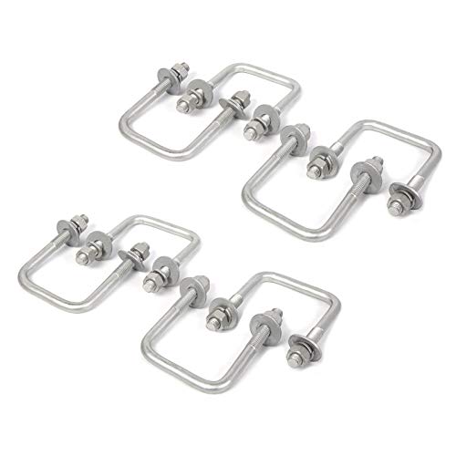 MEILIANJIA (8) Boat Trailer U-Bolt Galvanized Square 1/2" Dia x 3 1/16" x4 5/16"
