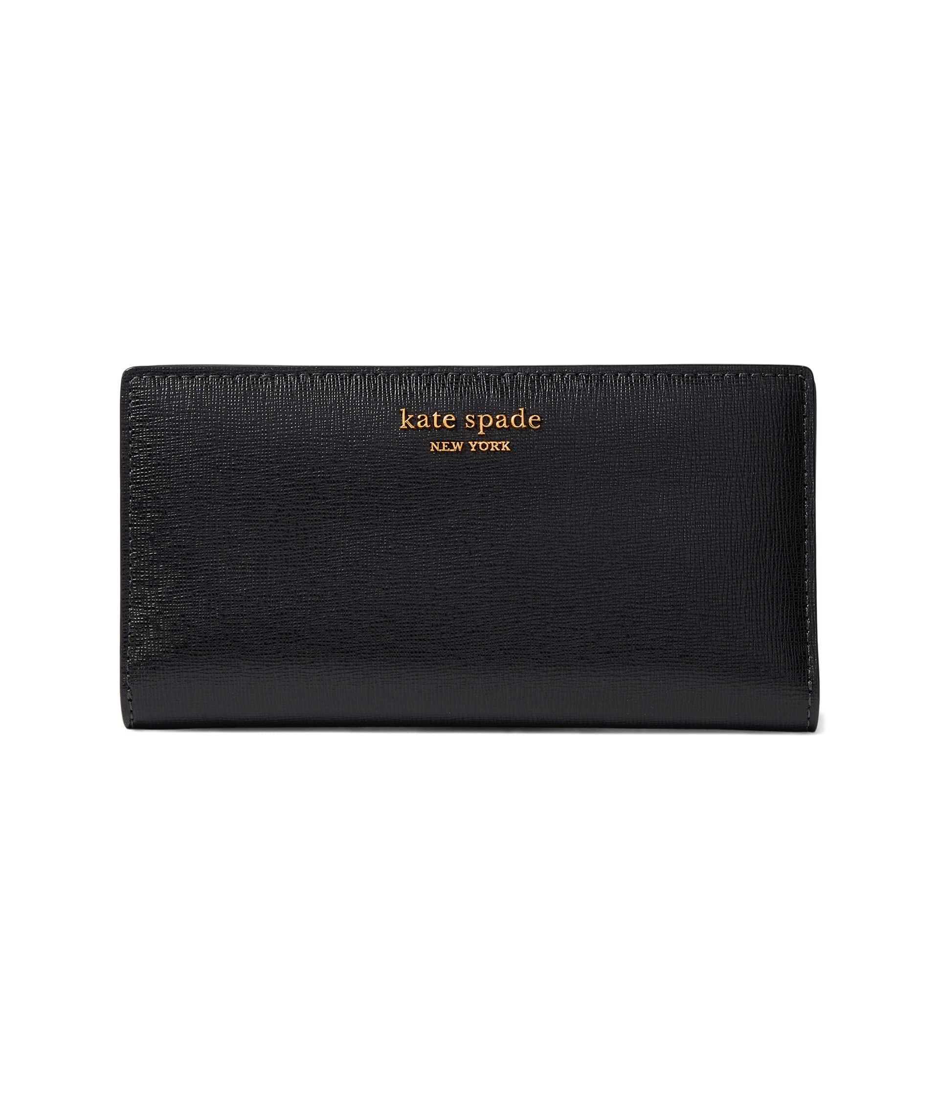 Kate Spade New York Morgan Saffiano Leather Slim Bifold Wallet Black One Size