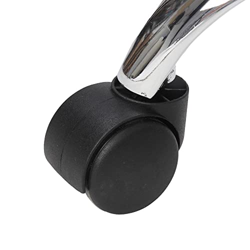 Hydraulic Rolling Swivel Salon Stool Chair Height Adjustable Nail Chair Home Spa Massage Manicure Facial Stool with Backrest and Wheels,Black
