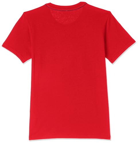 GUESS boys Organic Cotton Short Sleeve Classic Logo T-shirt T Shirt, Red Hot, 3T US