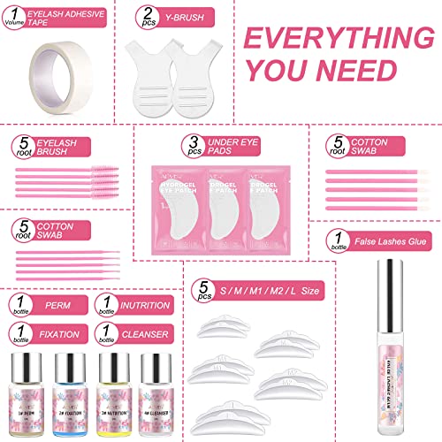 Lash Lift Kit,Lash Extension Kit 2023 Upgraded Professional,Lash Glue Upgraded Version,Long-Lasting Curl& Safe Perming Wave,Beautify Your Lashes,Lifting Pestañas Kit for Salon & Home Use