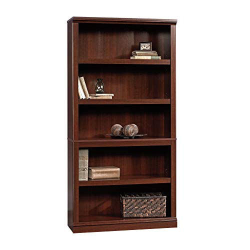 Sauder Heritage Hill Library - Classic Cherry Finish & Select Collection 5-Shelf Bookcase, Select Cherry Finish