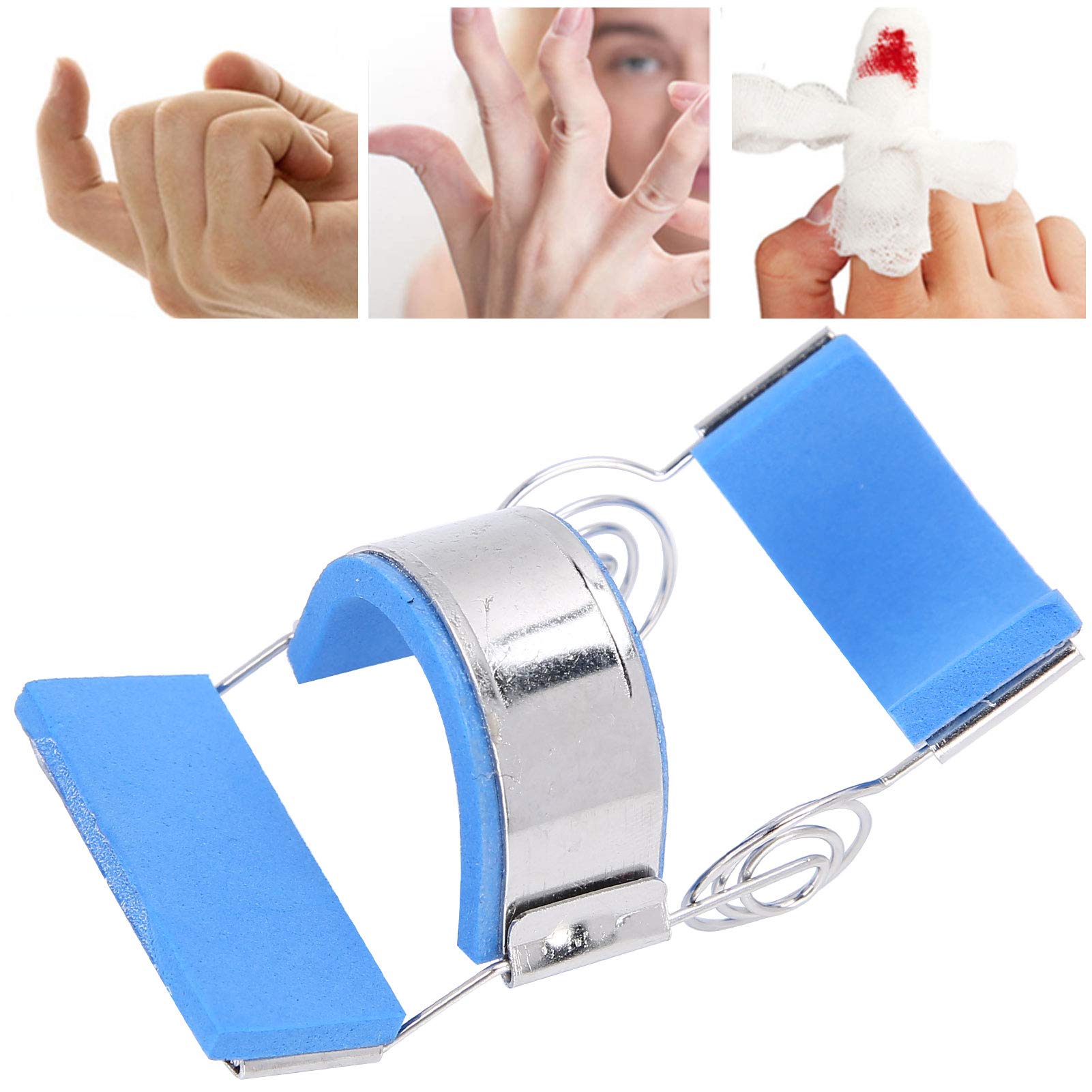 Finger Joint Support, Finger Rehabilitation Trainer Adjustable Finger Straightener, for Finger Injury Finger Bent Finger Sprain(L)