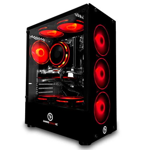 GAMINGPOWERPC G1 Gaming PC, Computer, Desktop, Prebuilt PC with RGB, AMD Ryzen 5 5600G 3.9GHz CPU, 7 Cores Radeon iGPU Graphics 1.9Mhz, 16GB DDR4 RAM, 512GB SSD, WiFi, Windows 11 (G102)