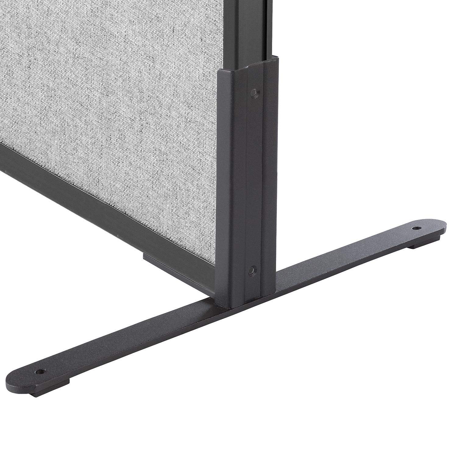 Global Industrial 8" H T-Leg Bracket for Office Partition Panels, Black (1 Pair)