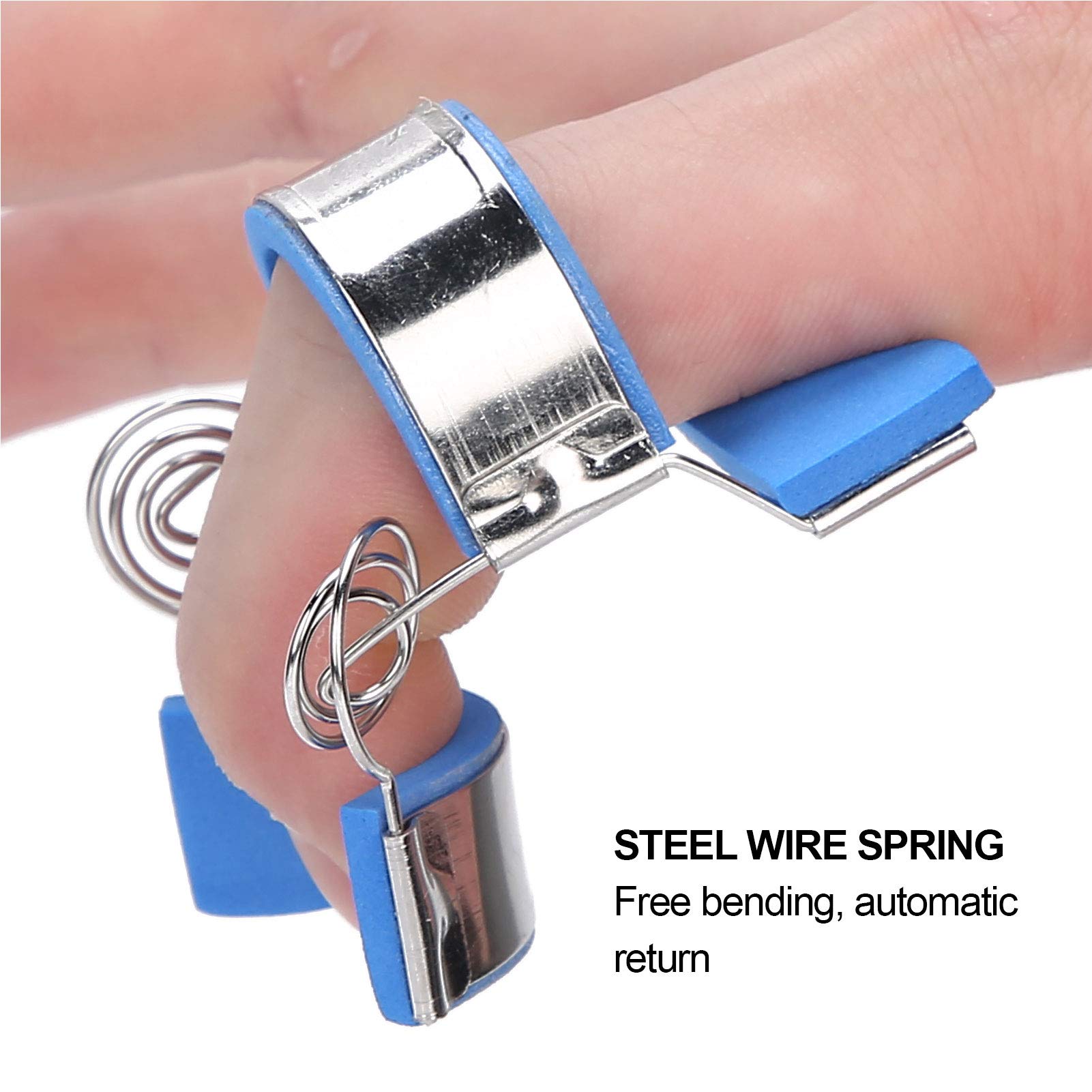 Finger Straightener, Portable Finger Joint Support, Adjustable Finger Rehabilitation Trainer for Finger Bent Finger Injury Finger Sprain(L)