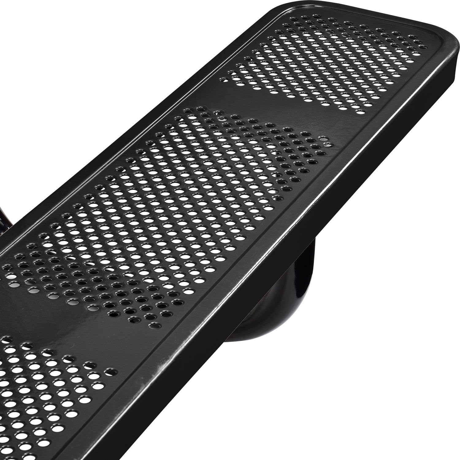Global Industrial 72" Rectangular Perforated Metal Outdoor Picnic Table, Red