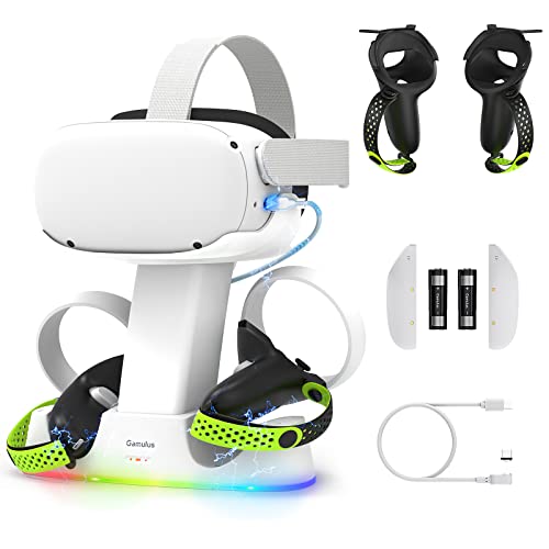 Gamulus RGB Charging Dock & Stand Base for Meta Quest 2