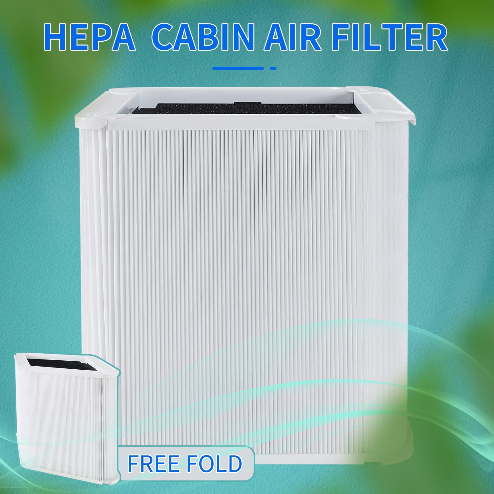 ELEMFIL 211+ Replacement Filter Compatible with Blueair Blue Pure 211+ Air Purifier, Foldable Filter