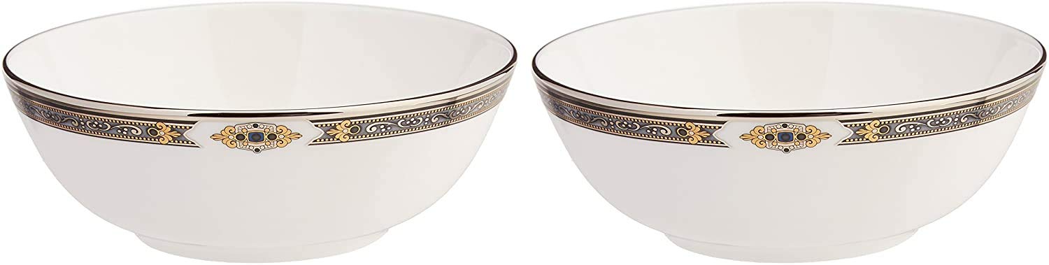 Lenox Vintage Jewel Place Setting Soup All purpose bowl 6.5" Fine china Set of 2 MADE IN USA