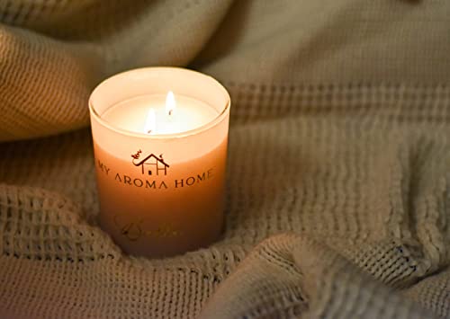 Vanilla Bean | 8 oz | Strong Scented Candles | Natural Soy Candle | Premium Strong Scent | Elegant Glass jar | Metal lid | Designer Gift Box | Long Even Burn | Double Wick