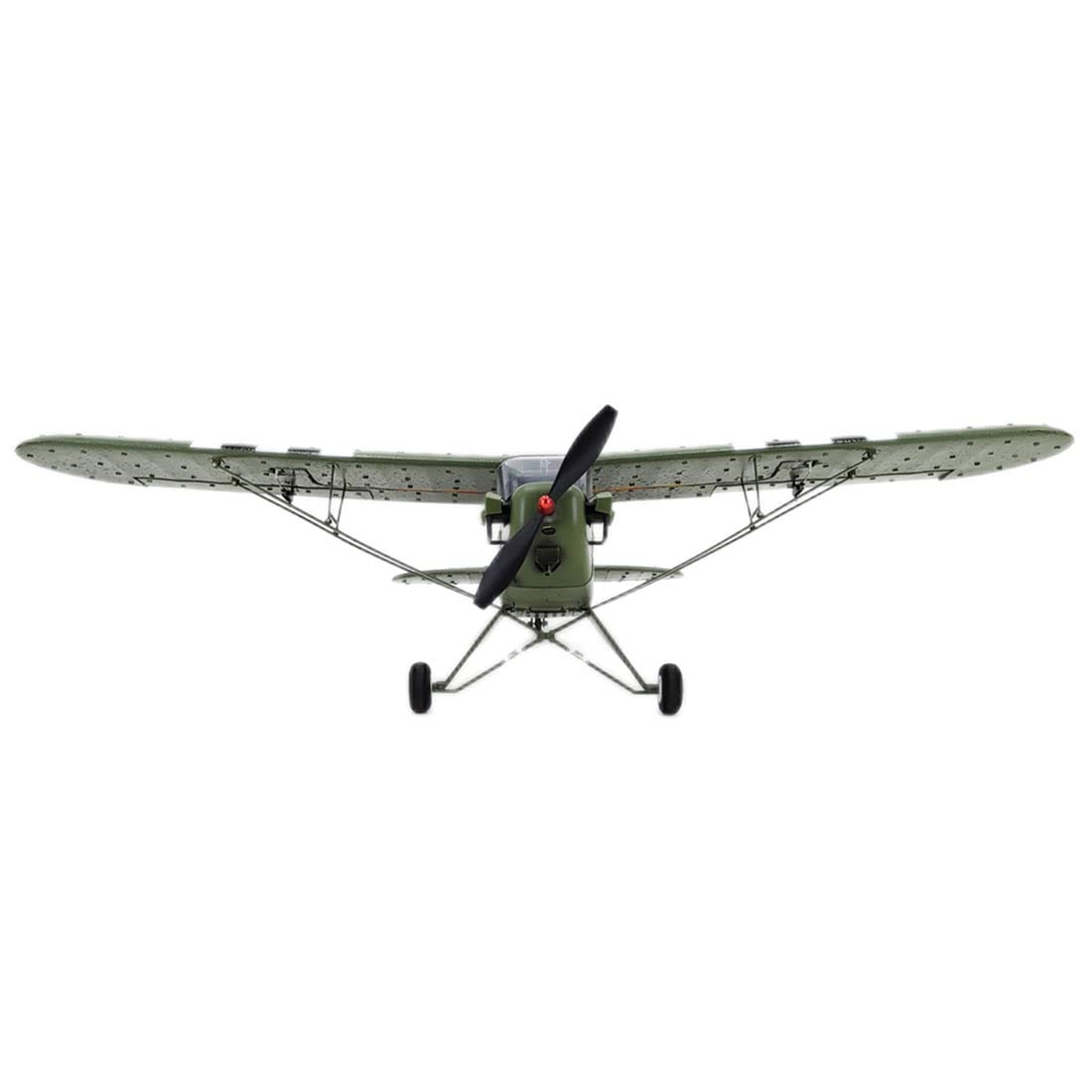 Lingxuinfo Remote Control Airplane Model, 1/16 WWII Piper J-3 CUB RC 4CH Brushless Fixed-Wing Aircraft Model Kit, Military Plane Model Toy for Kids and Adults, Easy to Fly-RTF Version