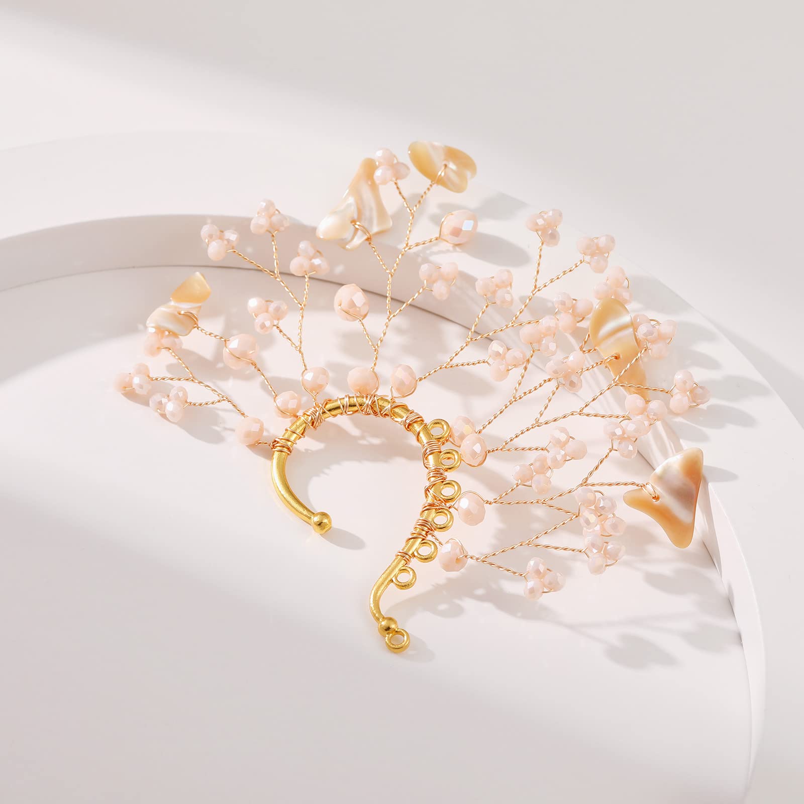 Elf Ears Pearl Cuff Non Piercing Handmade Single Left Earring for Women