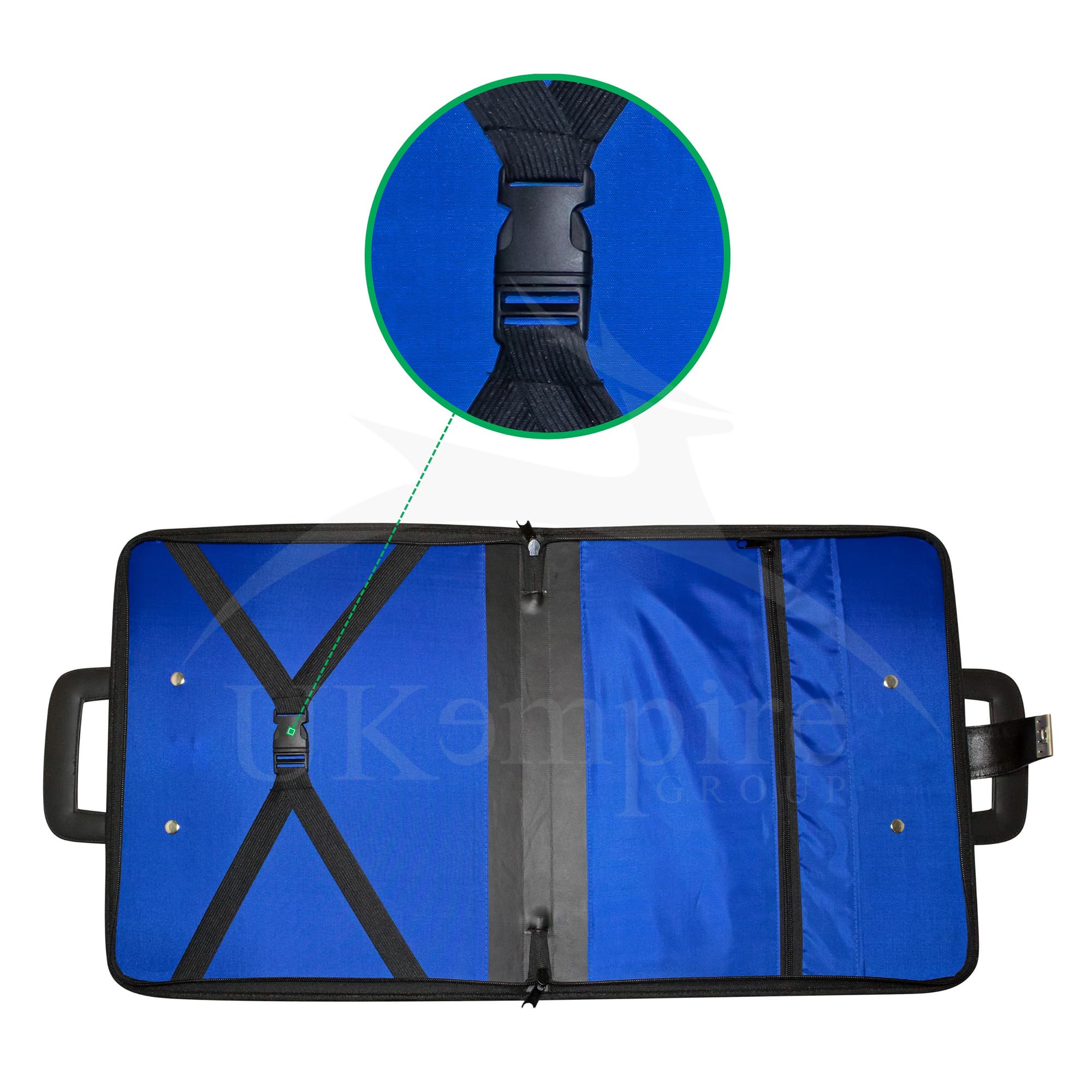 Masonic Past Master Apron Case β Machine Embroidered (Black Leather), MM Provincial Size | Freemason Carrying Bags (Silver Emblem)