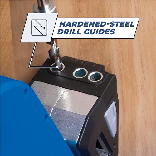 Kreg KPHJ720 Pocket-Hole Jig 720 - Durable Kreg Pocket-Hole Jig - Easy Clamping & Adjusting - For Materials 1/2" to 1 1/2" Thick