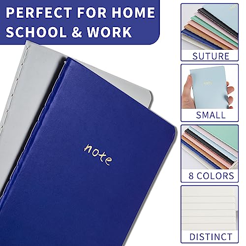 Iridipity 8 Pack Small Notebook Pocket Notebook Small notepad Mini notebooks 3.5x5 inches stationary supplies for work,travel,adults (8)