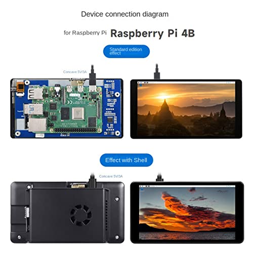 KALEN 5.5 Inch IPS Capacitive Screen -Compatible Interface Computer Secondary Screen Pi 4B