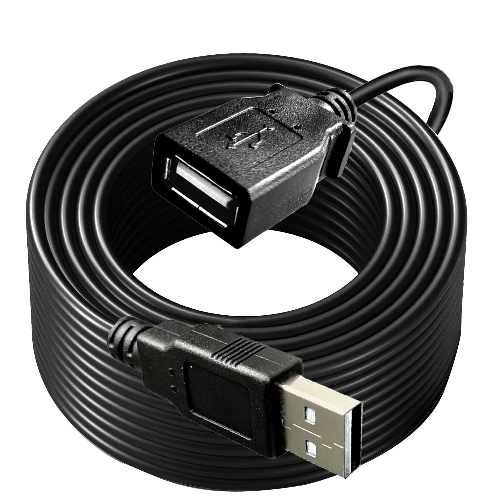 Long USB 2.0 Extension Cable 50FT,USB Male to Female Long Cable Extension Cord Data Transfer Extender USB Cable, USB Connector for USB Flash Drive/Hard Drive