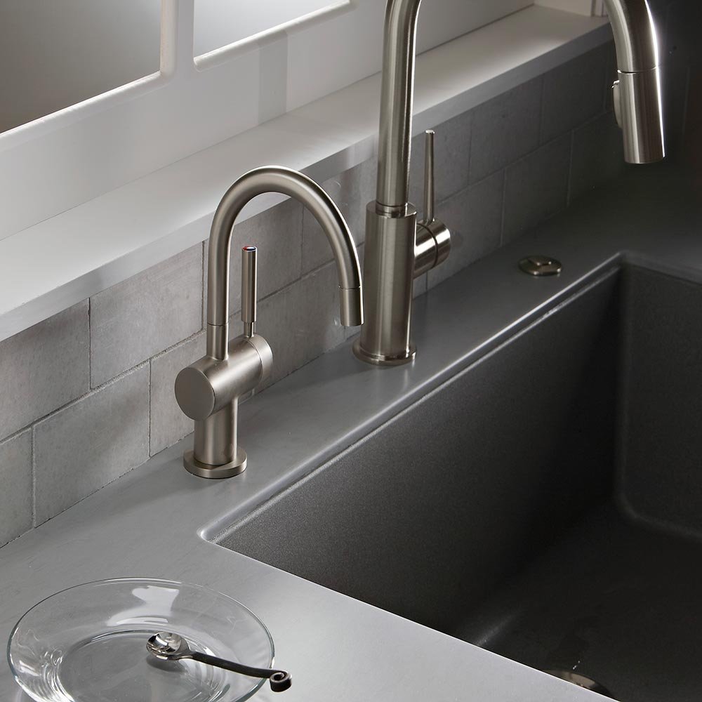 InSinkErator F-HC3300SN Modern Instant Hot & Cold Water Dispenser - Faucet Only, Satin Nickel