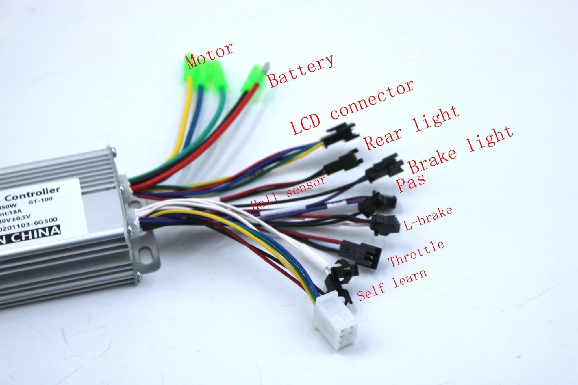 Electric Bicycle Accessories Dual drive 36V/48V/60V 350W BLDC Electric scooter controller E-bike 2 pcs brushless speed driver and 1Pcs LCD Display one set (Size : 36V Set)