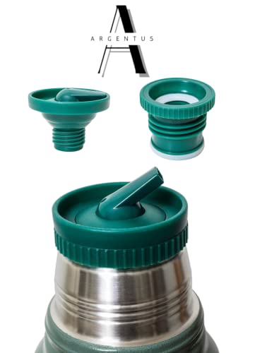 Stanley Thermos Stopper Pico de Mate Replacement Part For Classic Vacuum Insulated Wide Mouth Bottle Thermos (1.1QT, 1.5QT, 2QT) (Green, Set of 1)