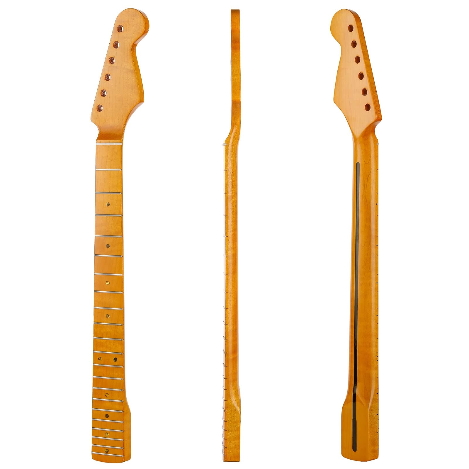 Guitar Neck 21 Fret Maple Fretboard Guitar Neck for ST Style Guitar DIY Parts Replacement