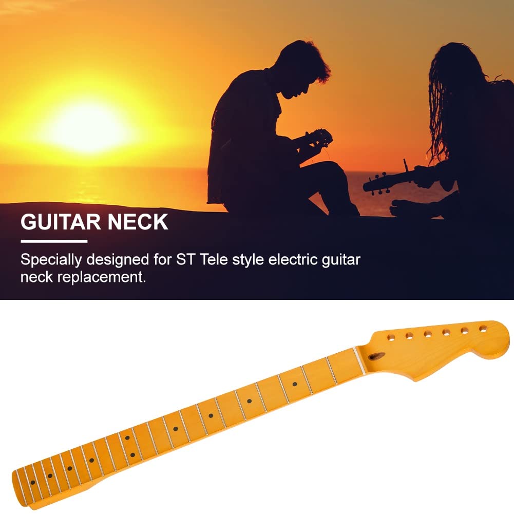 Guitar Neck 22 Fret Maple Fretboard Guitar Neck Guitar DIY Parts Replacement for ST
