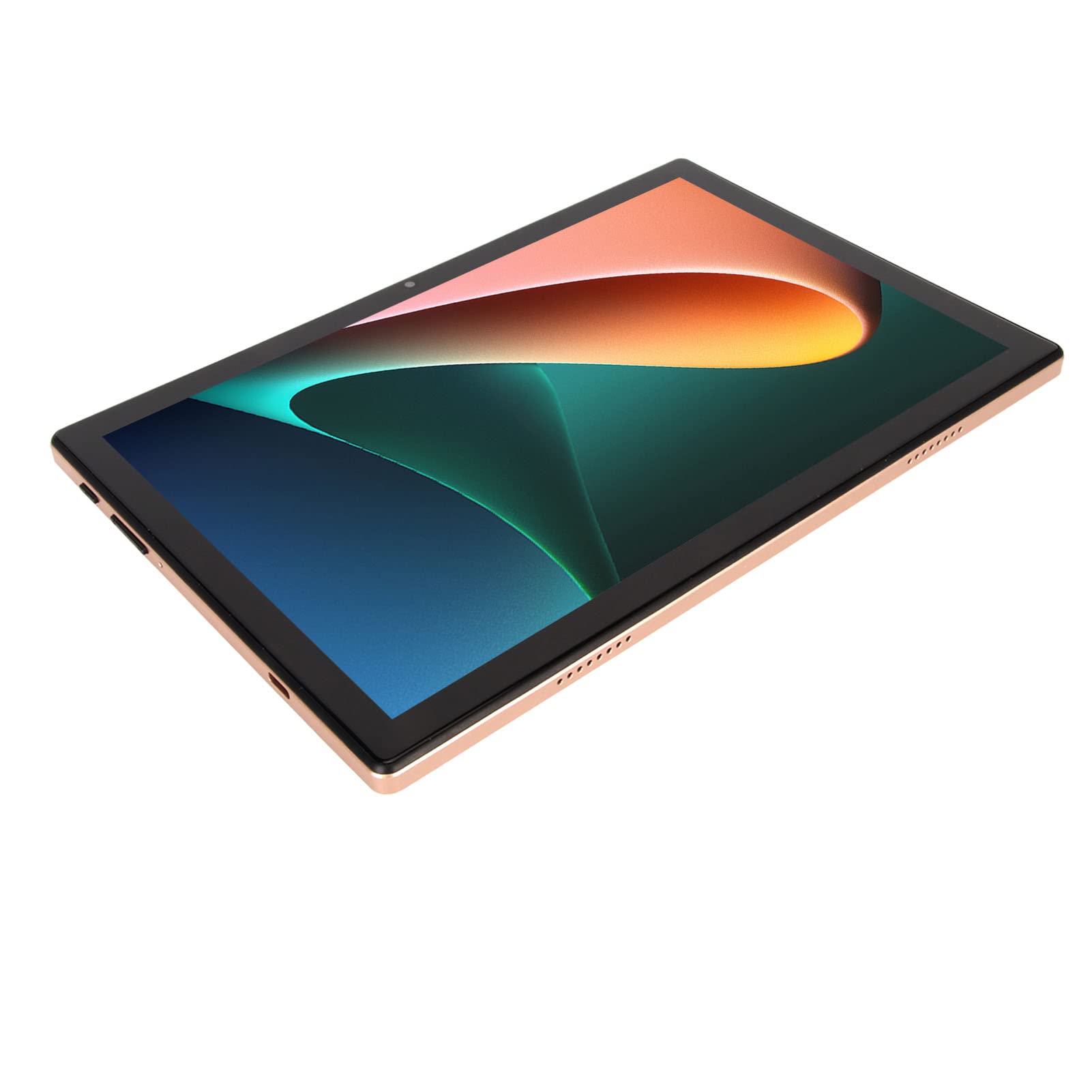 GLOGLOW Tablet PC, 5G WiFi US Plug 100β240V 10.1 Inch IPS Office Tablet for Family (Gold)