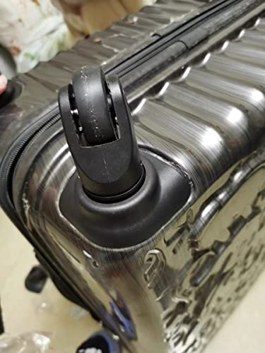Zerone Luggage Wheel, A Pair Black Suitcase Mute Single Row Wheel Universal Luggage Replacement Outdoor Supplies